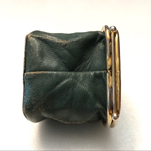 Vintage | Bags | Vintage Green Leather And Metal Coin Purse | Poshmark
